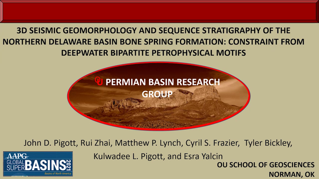 John Pigott - 3D Seismic Geomorphology and Sequence Stratigraphy of the ...